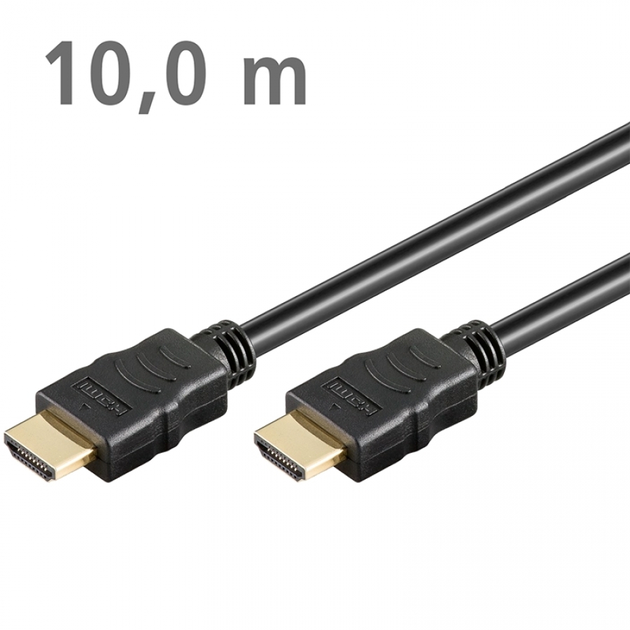 ΚΑΛΩΔΙΟ HDMI (ΗΧΟΥ & ΕΙΚΟΝΑΣ) 10 ΜΕΤΡΩΝ ΜΕ ETHERNET ΕΠΙΧΡΥΣΟ - Εlettrolinea