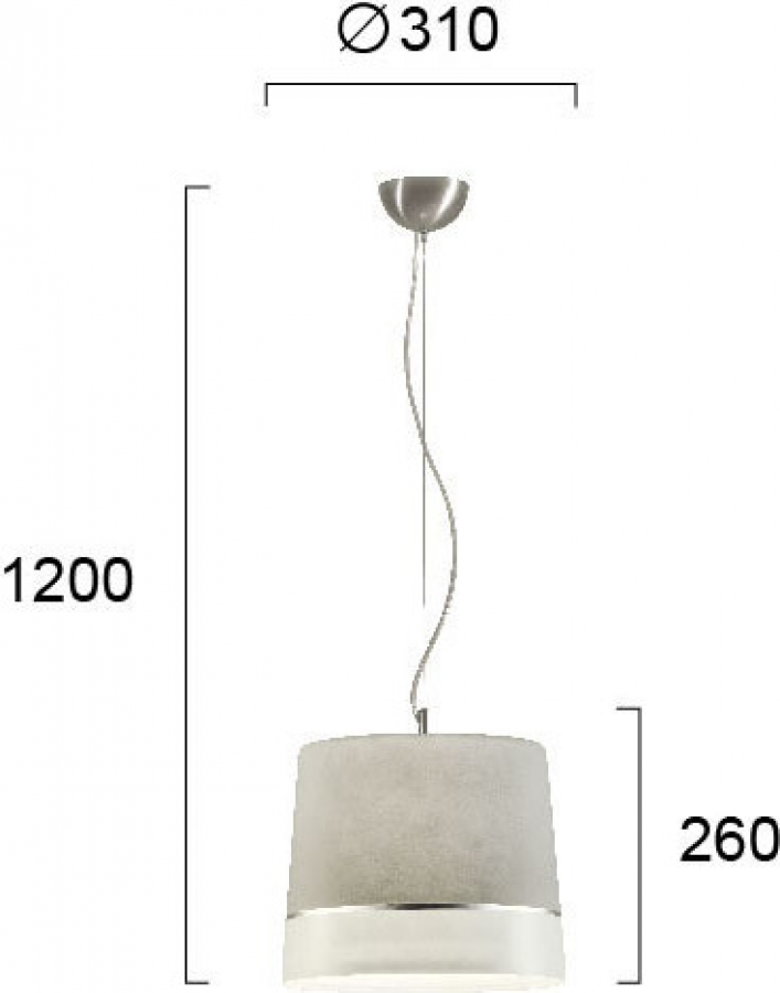 ΜΟΝΟΦΩΤΟ ΚΡΕΜΑΣΤΟ ΦΩΤΙΣΤΙΚΟ ΟΡΟΦΗΣ VIOKEF SANDY 3098500 ΓΚΡΙ - Εlettrolinea