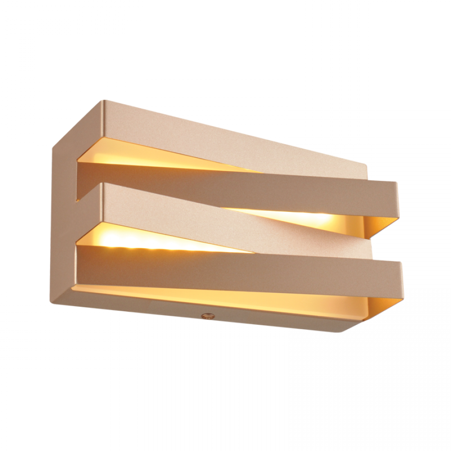 ΑΠΛΙΚΑ ΤΟΙΧΟΥ LED 12W 3000K ΜΕΤΑΛΛΙΚΗ ΣΚΟΥΡΟ ΧΡΥΣΟ MILANO V80LEDW20DG ...