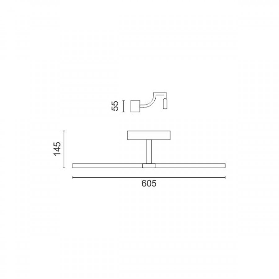 ΦΩΤΙΣΤΙΚΟ ΜΠΑΝΙΟΥ SPOTLIGHT 5861 ΧΡΩΜΙΟ LED 12W 4000K IP44 60cm ...