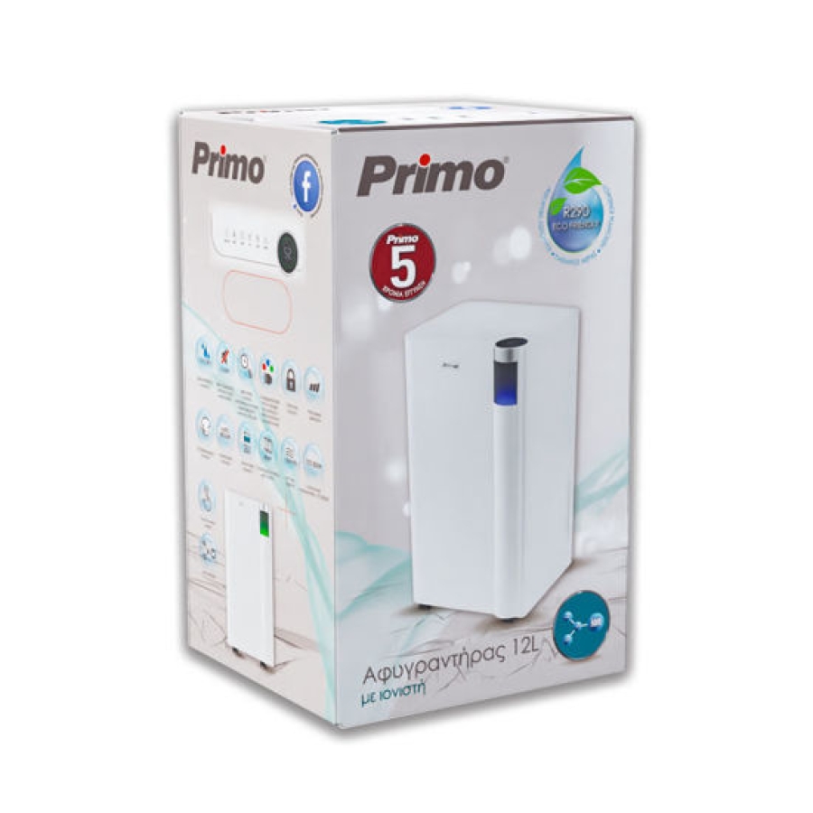 Αφυγραντήρας PRDH-45017i Primo 12L Ηλ/νικός R290 Με Χρωματική Ένδειξη ...